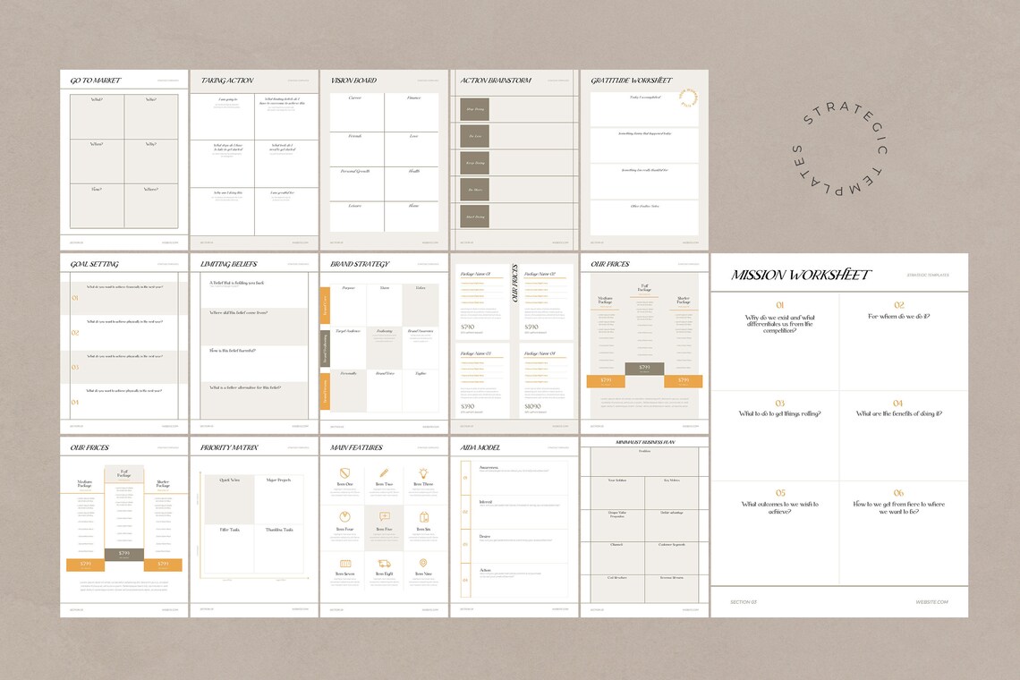 Ästhetische Workbook Vorlagen CANVA / Canva Workbook Vorlagen - Etsy.de