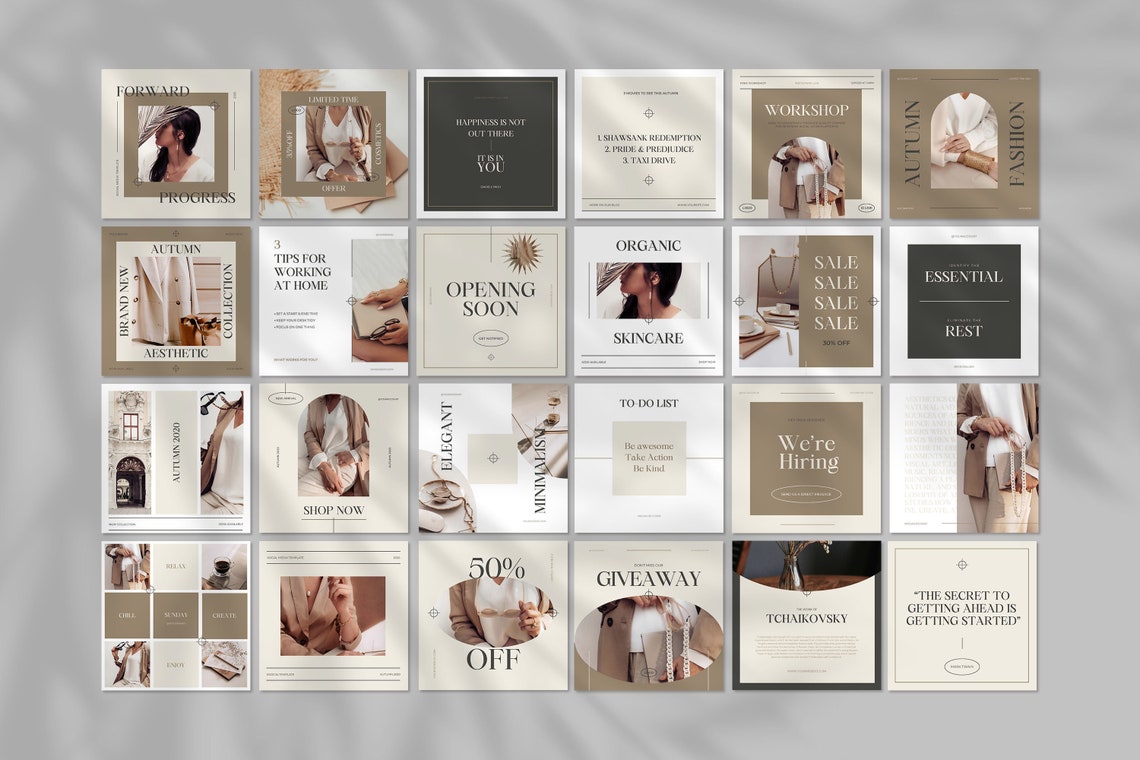 CANVA Elegant Social Media Templates / CANVA Social Media - Etsy