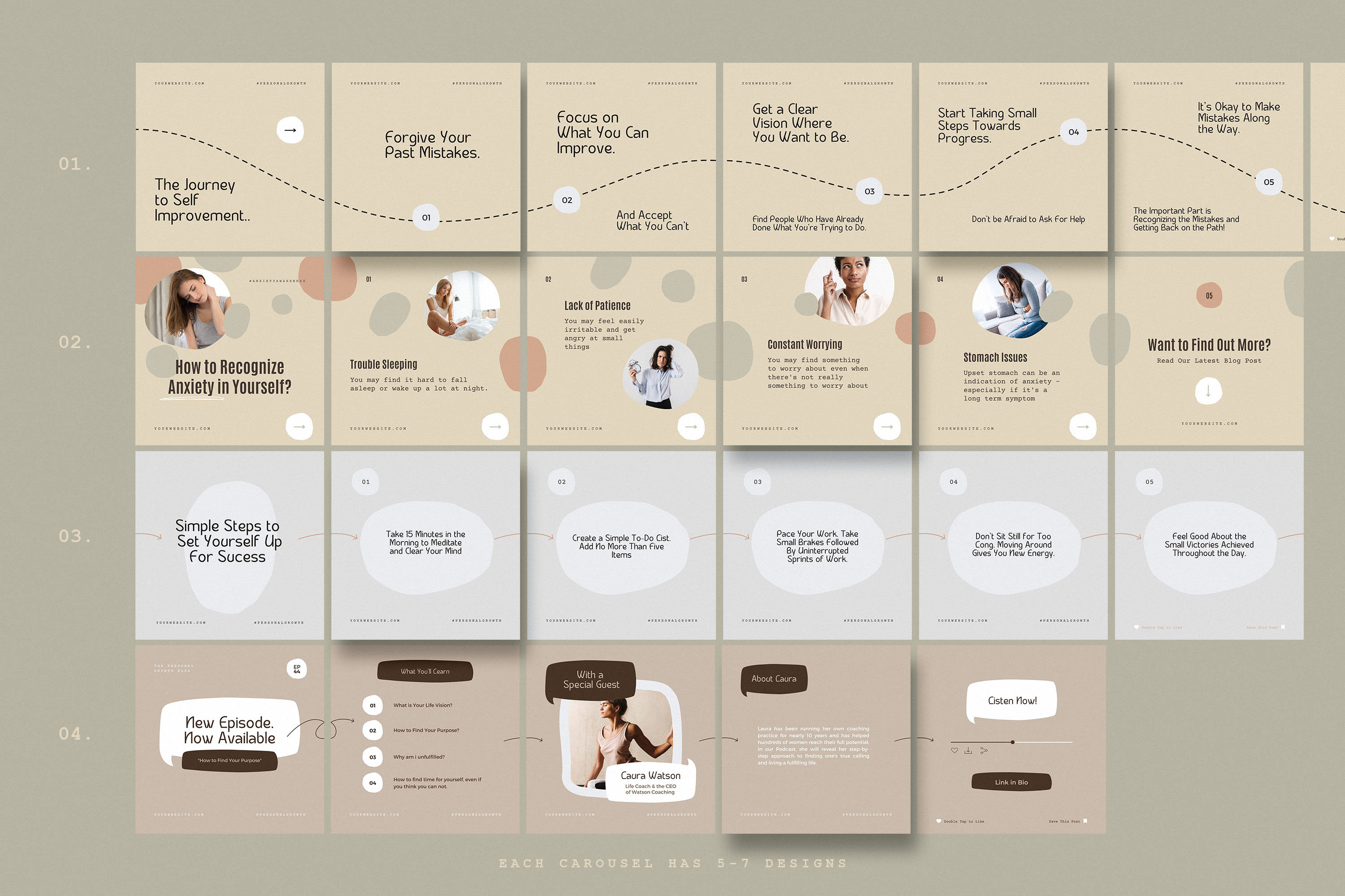 200 Step-by-step Coaching Carousel for CANVA - Etsy