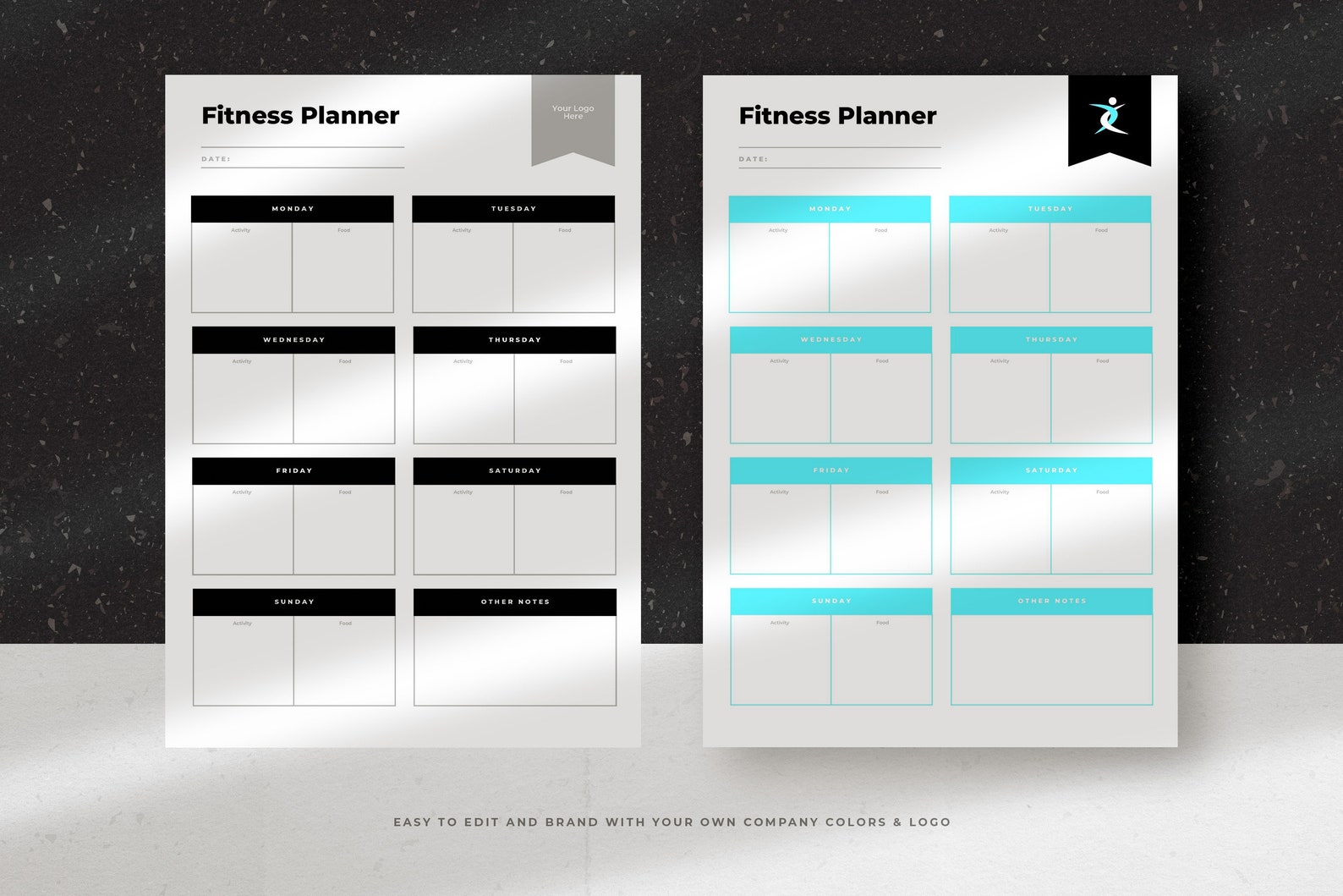 CANVA 25 Fitness Planner Templates / Fitness Tracker Templates | Etsy