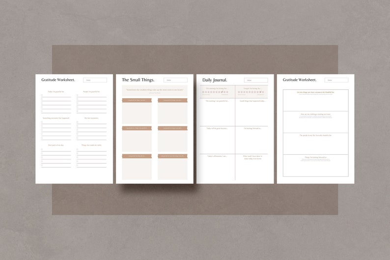 Gratitude Journal Templates for CANVA / Self Help Planners / Gratitude ...