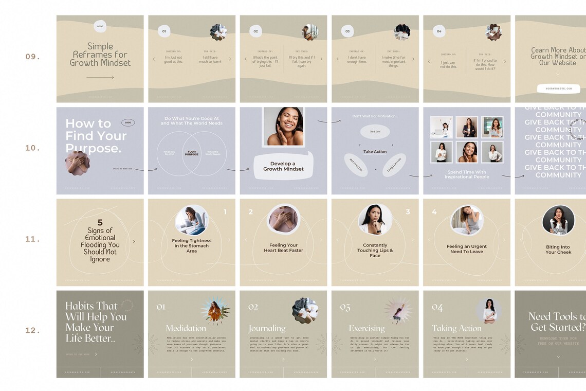200 Step-by-step Coaching Carousel for CANVA - Etsy