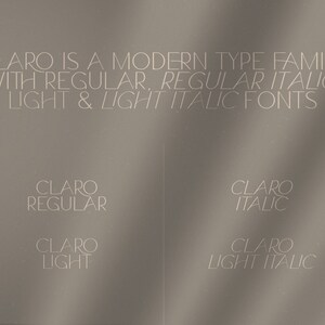 Claro Elegant Font Family / Modern Ligature Font - Etsy