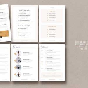Fitness Client Welcome Kit CANVA / Fitness Coach Templates / Personal ...