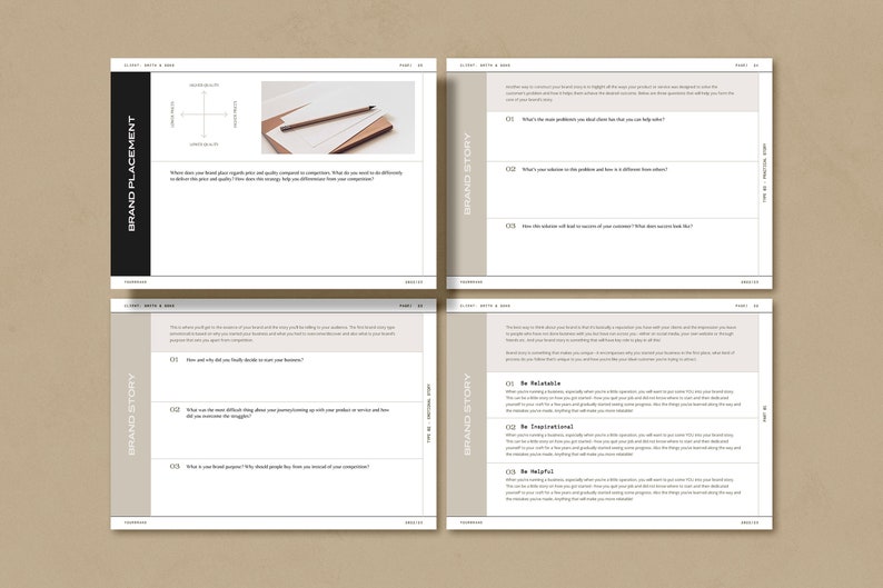 Interactive Branding Workbook / Brand Designer Workbook - Etsy