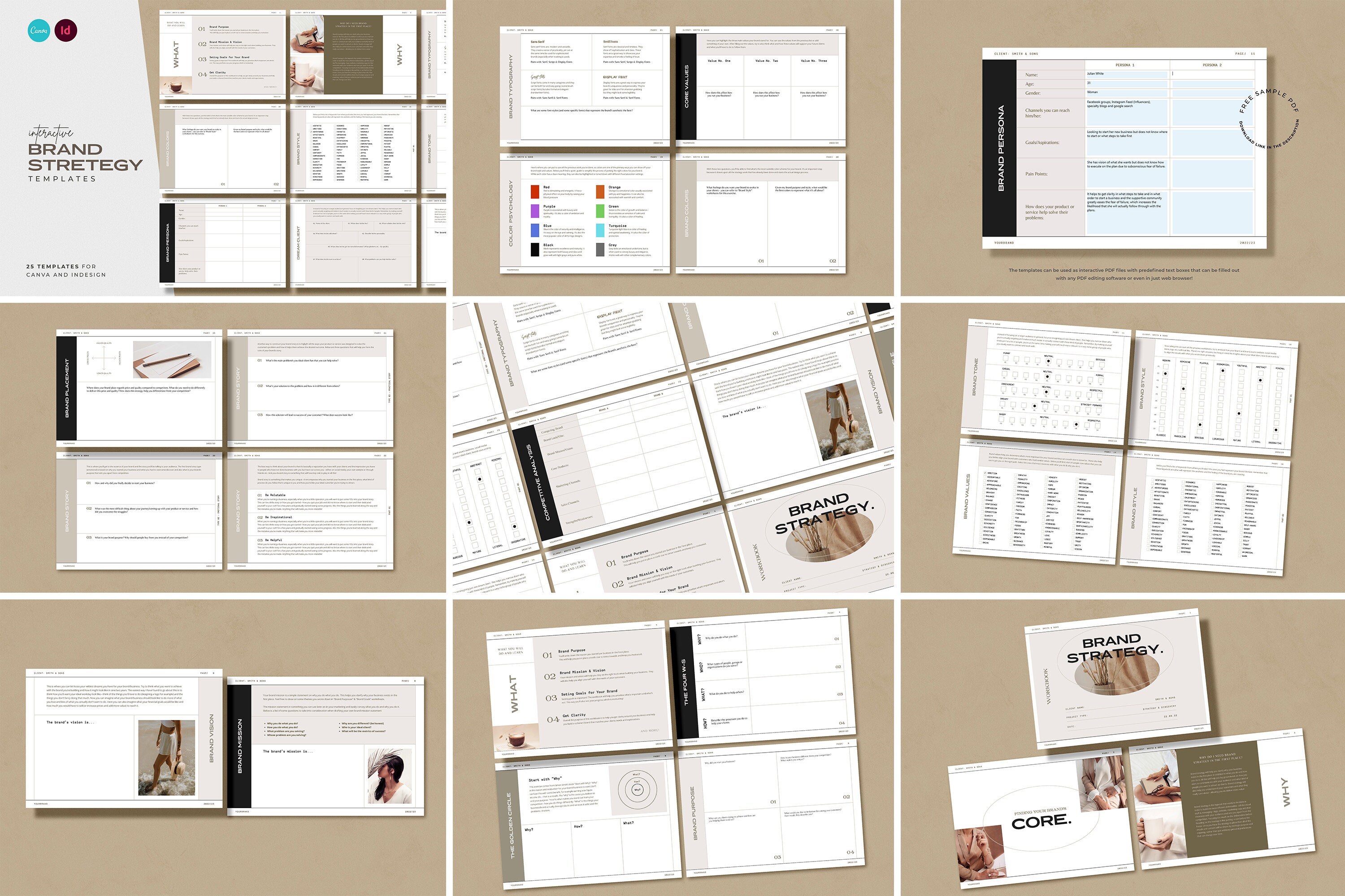 Ultimate Branding Expert Bundle for Canva and Indesign / 190 Ready Made ...