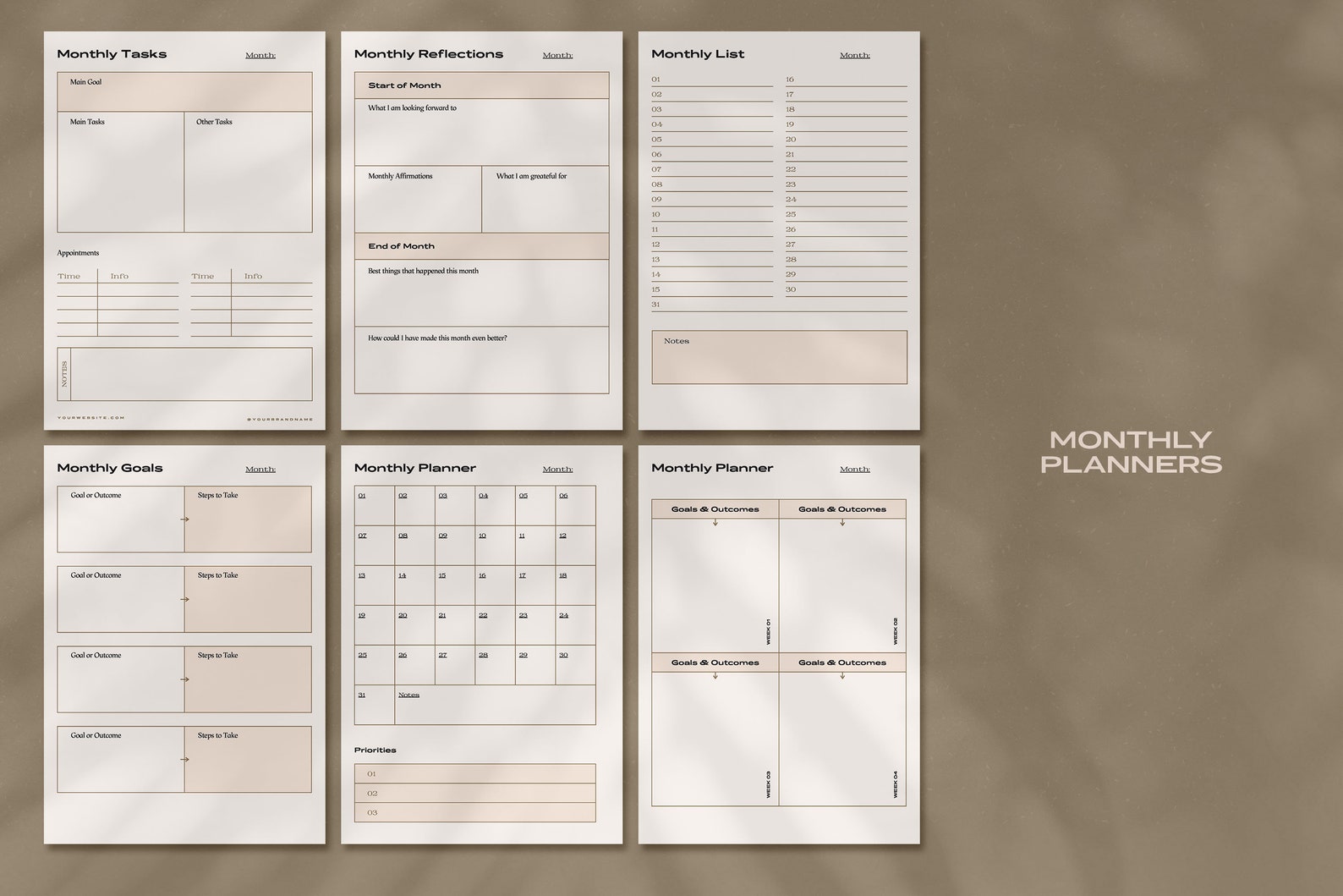 50 Aesthetic Planner Bundle More / CANVA Planners Bundle / | Etsy