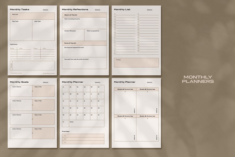 50 Aesthetic Planner Bundle More / CANVA Planners Bundle / | Etsy