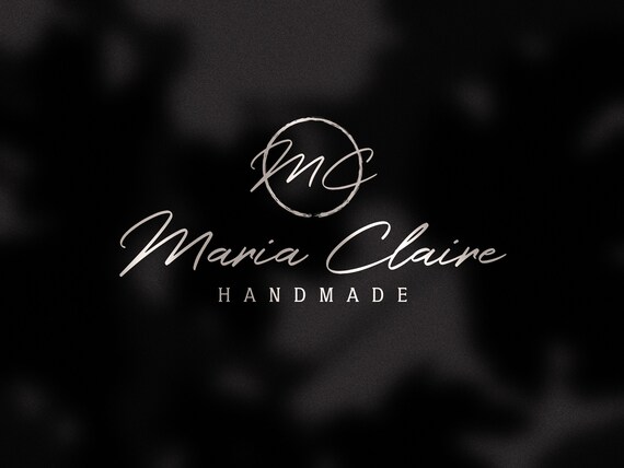 INSTANT DOWNLOAD Monogram Logo Template Script Logo | Etsy