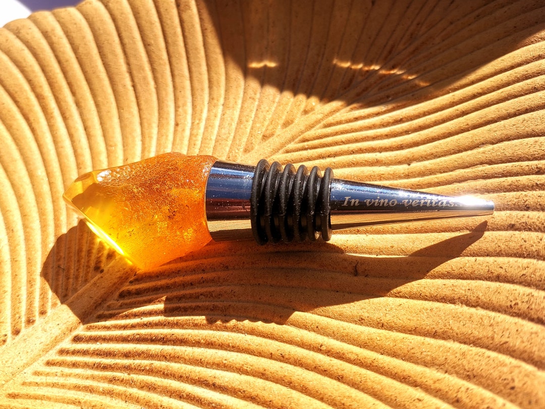 Wine Amber Closer With Natural Orange Baltic Amber Stone - Etsy