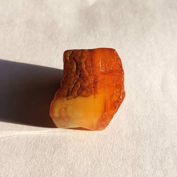 Amber Gold Ring 14k 585 or Silver 925 Ring Natural Baltic White Amber ...