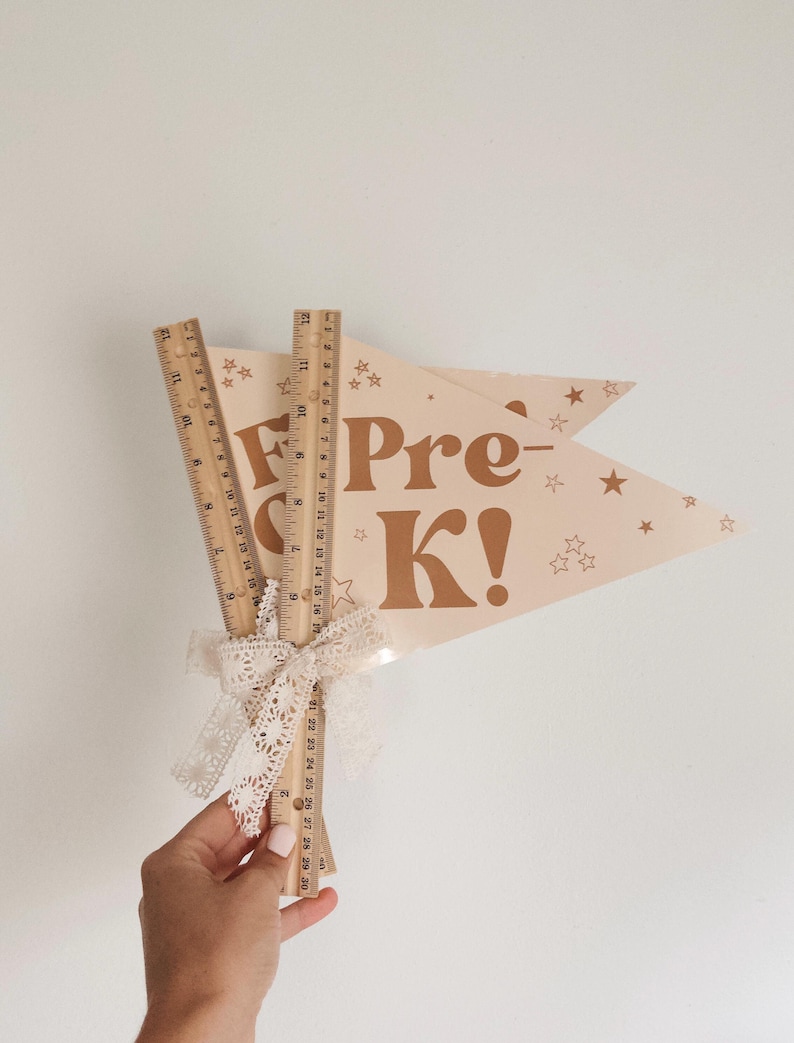 First Day of School Flag, Back to School Flags, Printable Pennant Flags ...