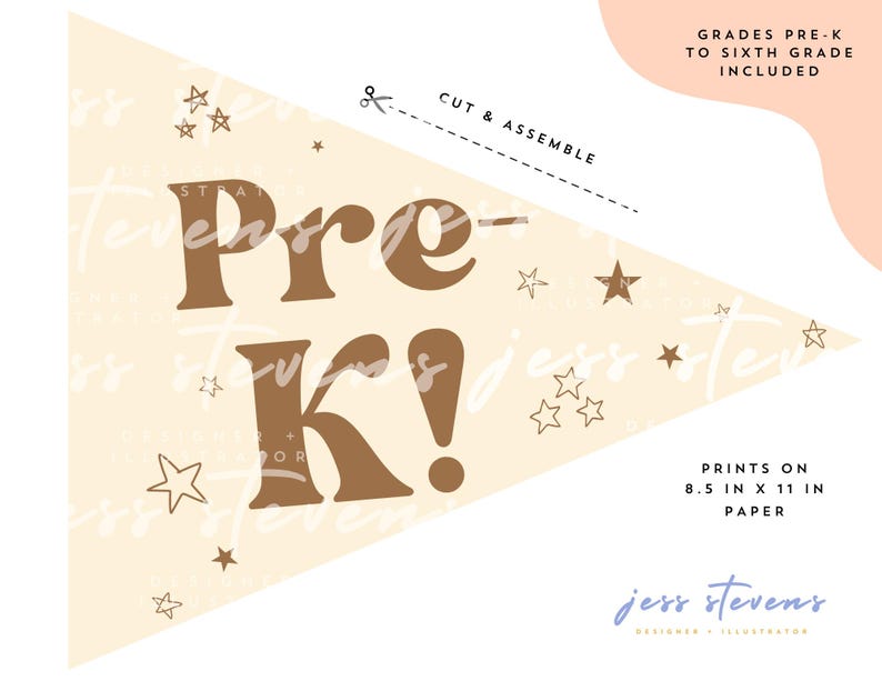 First Day of School Flag, Back to School Flags, Printable Pennant Flags ...