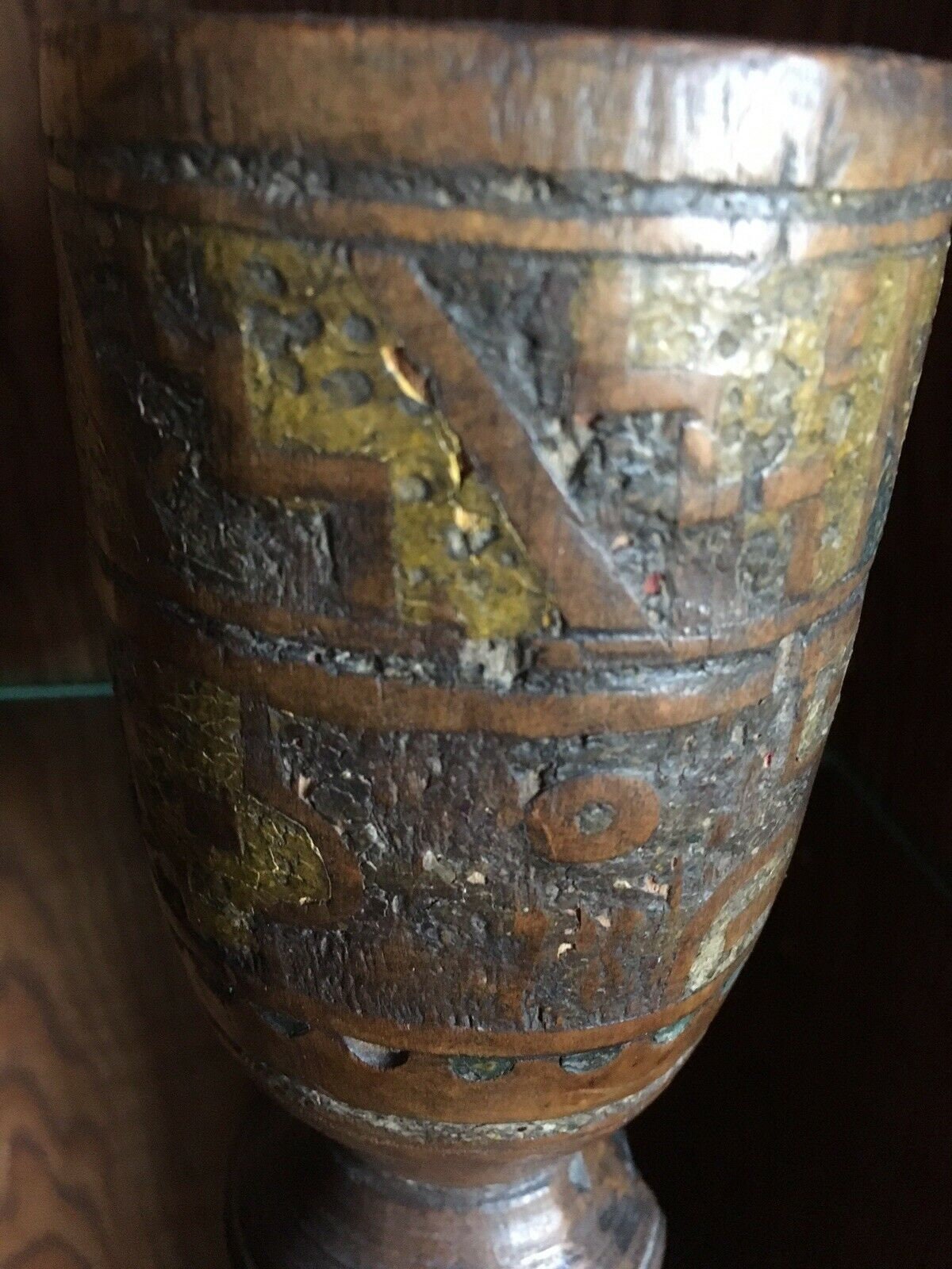 Pre-columbian Pre-inca Kero Cup Vase W/ Letter of Provenance From a ...