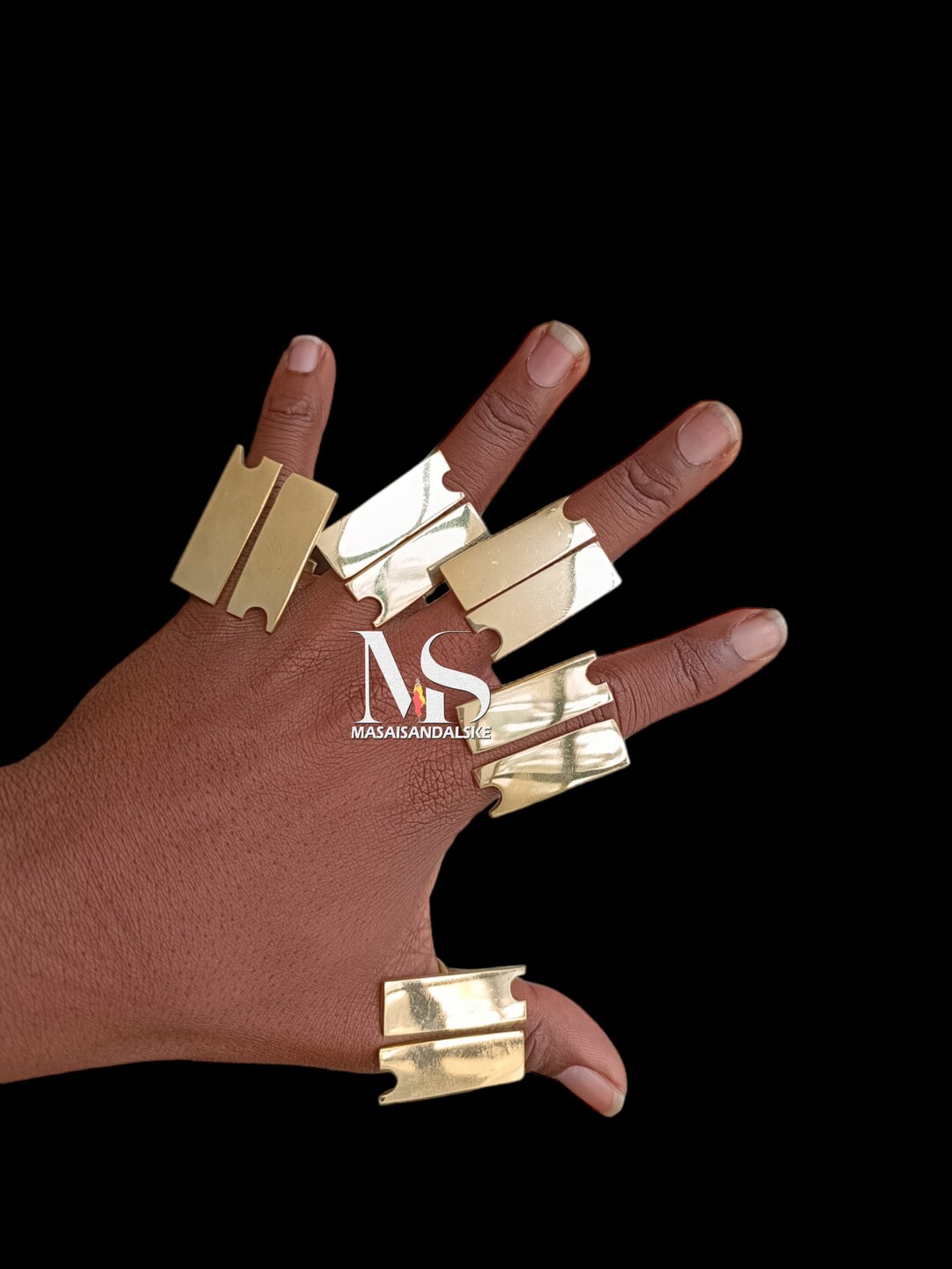 5 African Brass Rings , Wholesale Brass Rings , African Continent ...