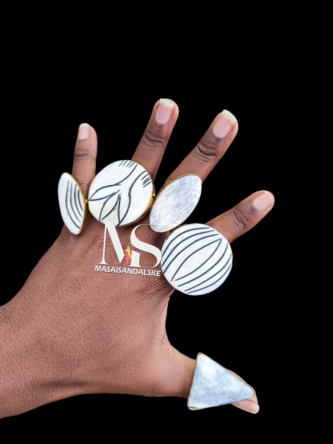 5 Brass Rings,adju Rings, African Rings, Statement Rings, Women Rings ...