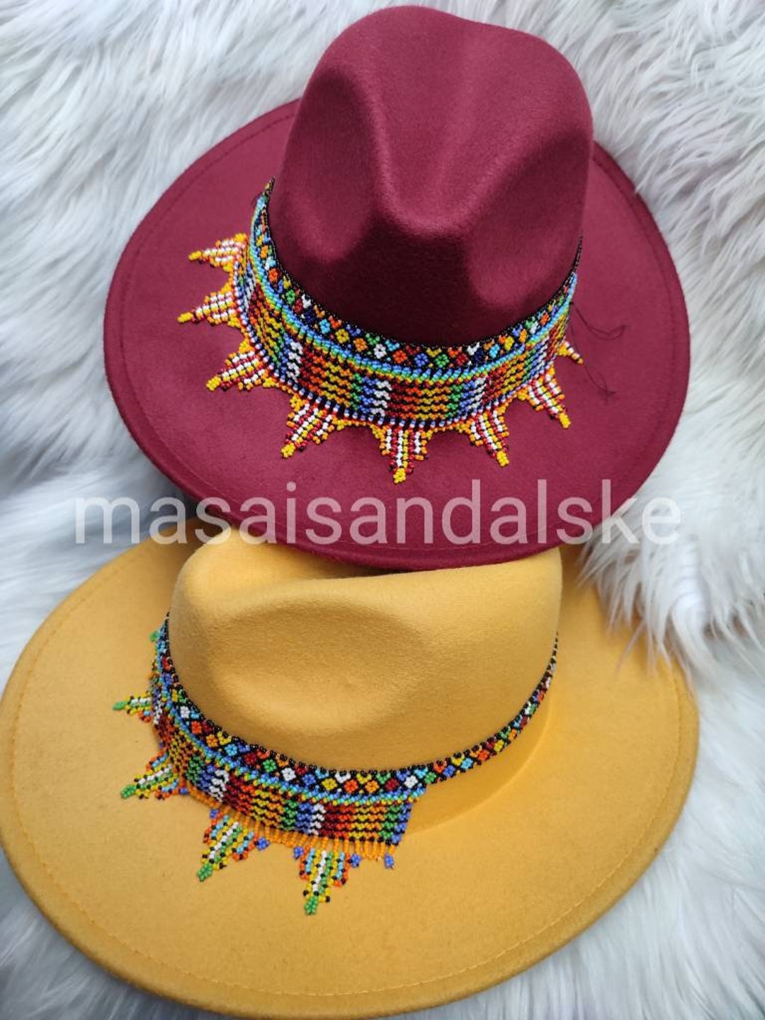 Fedora Hats , Beaded Fedora Hats , African Beaded Fedora Hats , Fedora ...