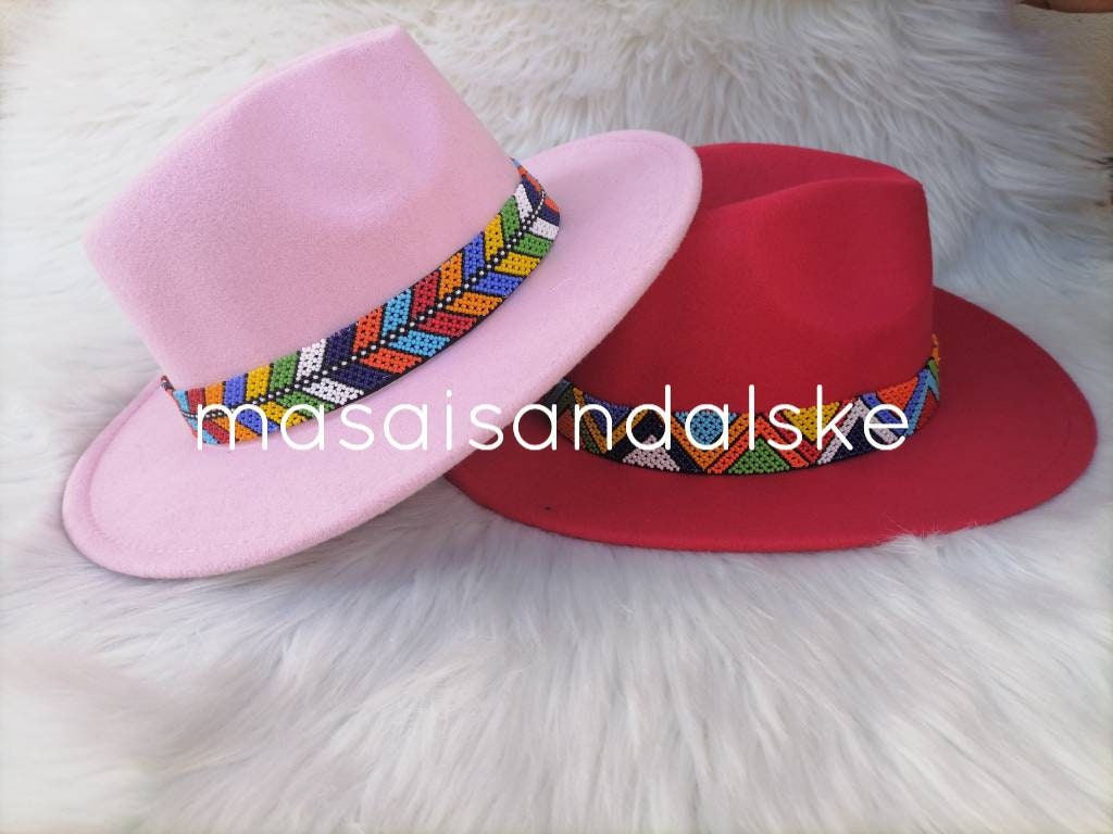 Zulu Beaded Fedora Hats Beaded Fedora Hats Colorful Fedora - Etsy