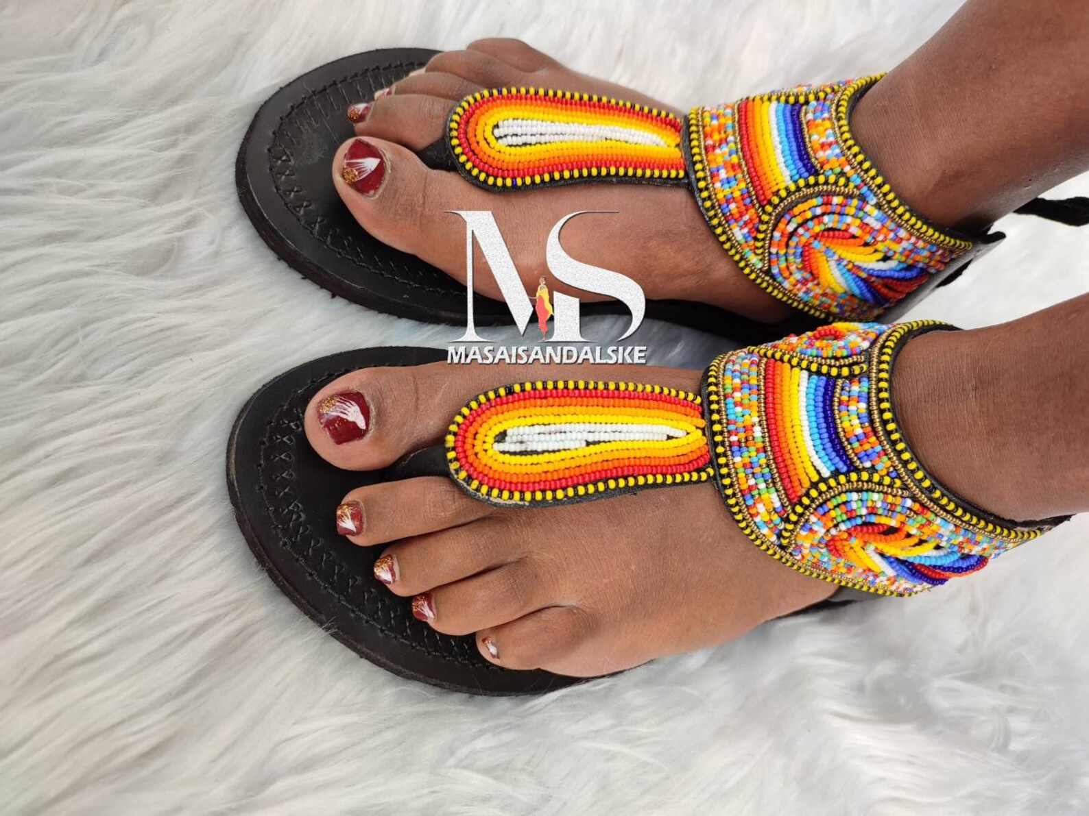 Maasai Sandals Women Leather Sandals Summer Sandals | Etsy