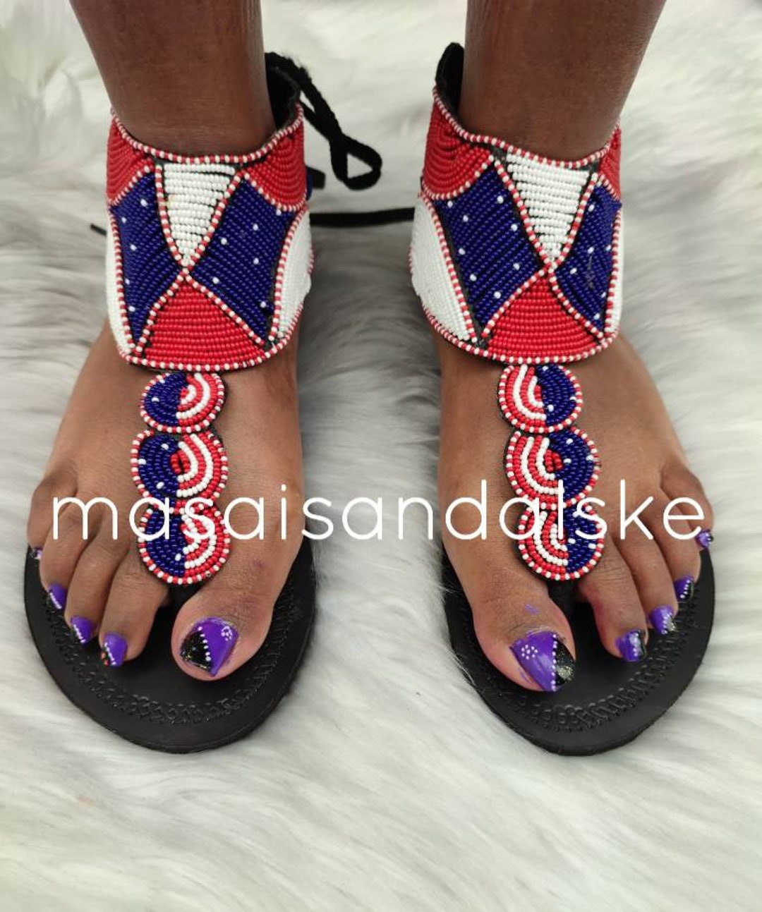 United States Flag Sandals , Patriotic Sandals , Maasai Sandals ...