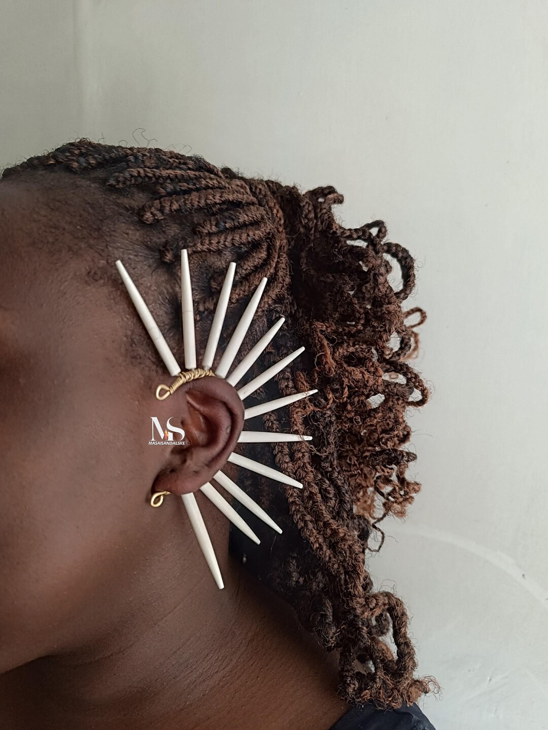 Ear Cuff, Brass Cuff, Ear Cuff Jewelry, Spikes Cuff, African Jewelry ...