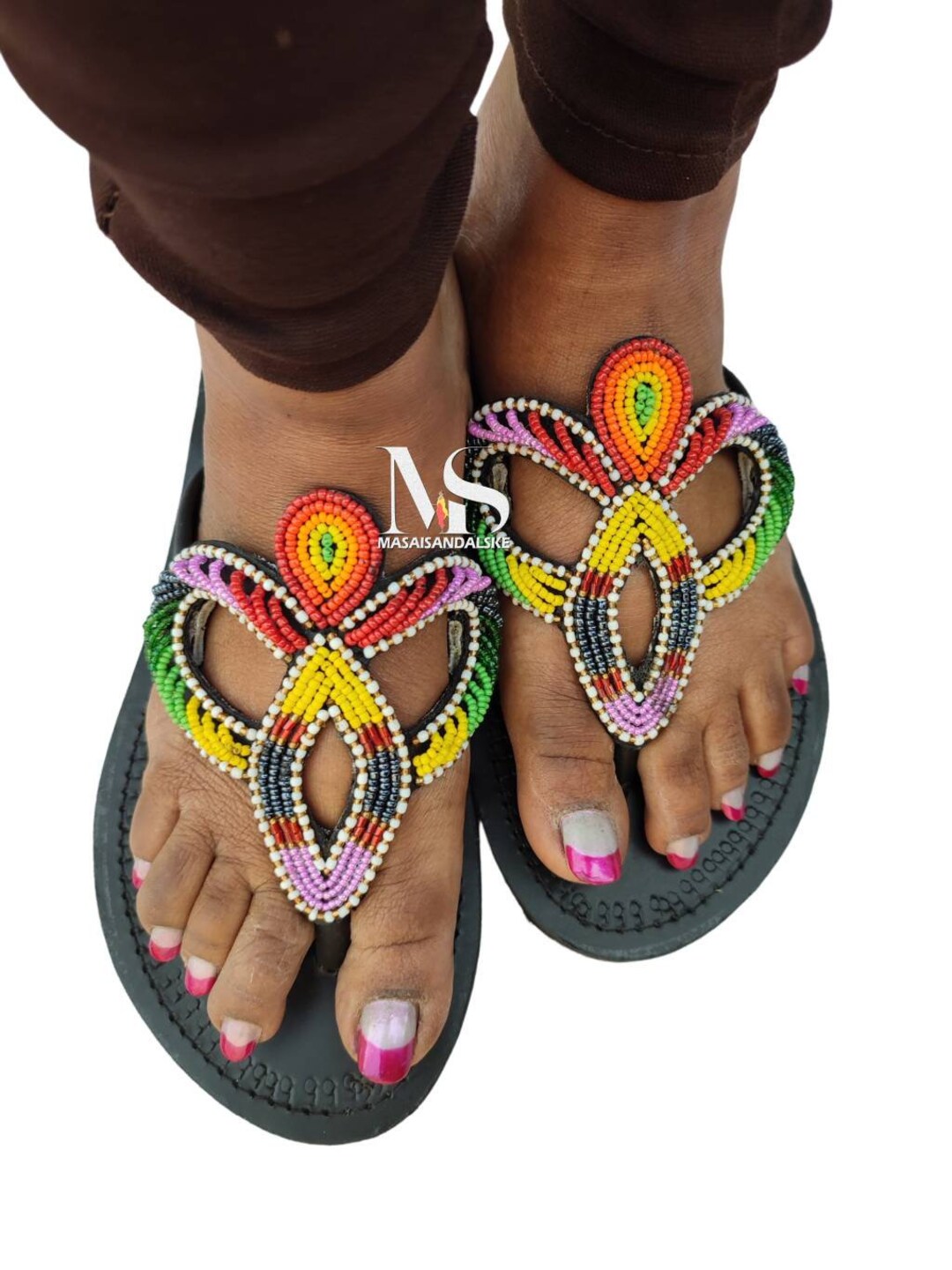 Gladiator Sandals Women Sandals Maasai Sandals Leather Sandals Beaded Sandals Bohemian
