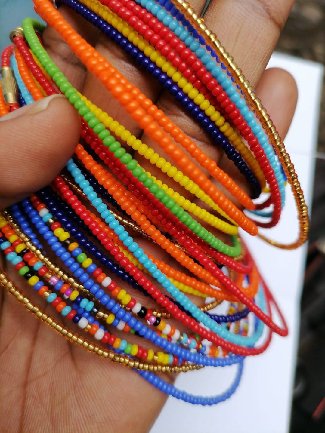 ON SALE Ankle Bracelets / African Anklets / Anklets for Women / Beaded ...