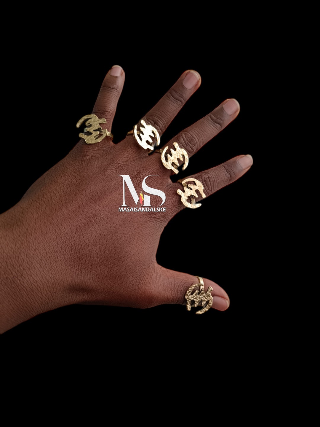 5 Gye Nyame African Brass Rings , Wholesale Brass Rings , African ...