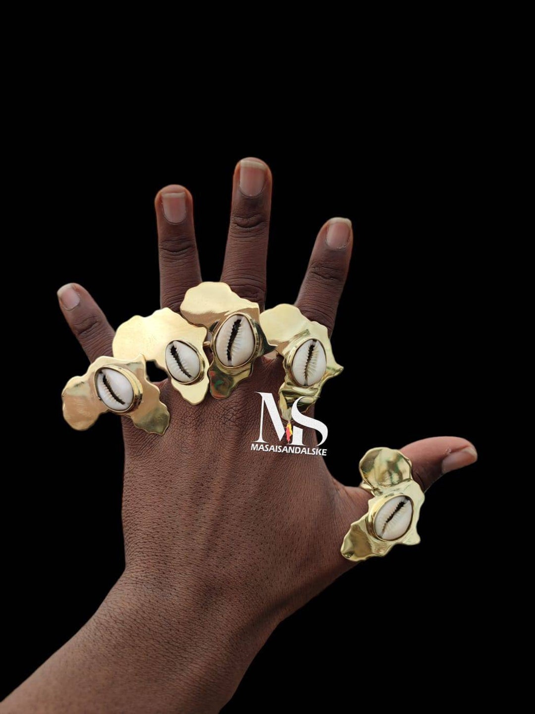 5 African Brass Rings , Wholesale Brass Rings , African Continent ...