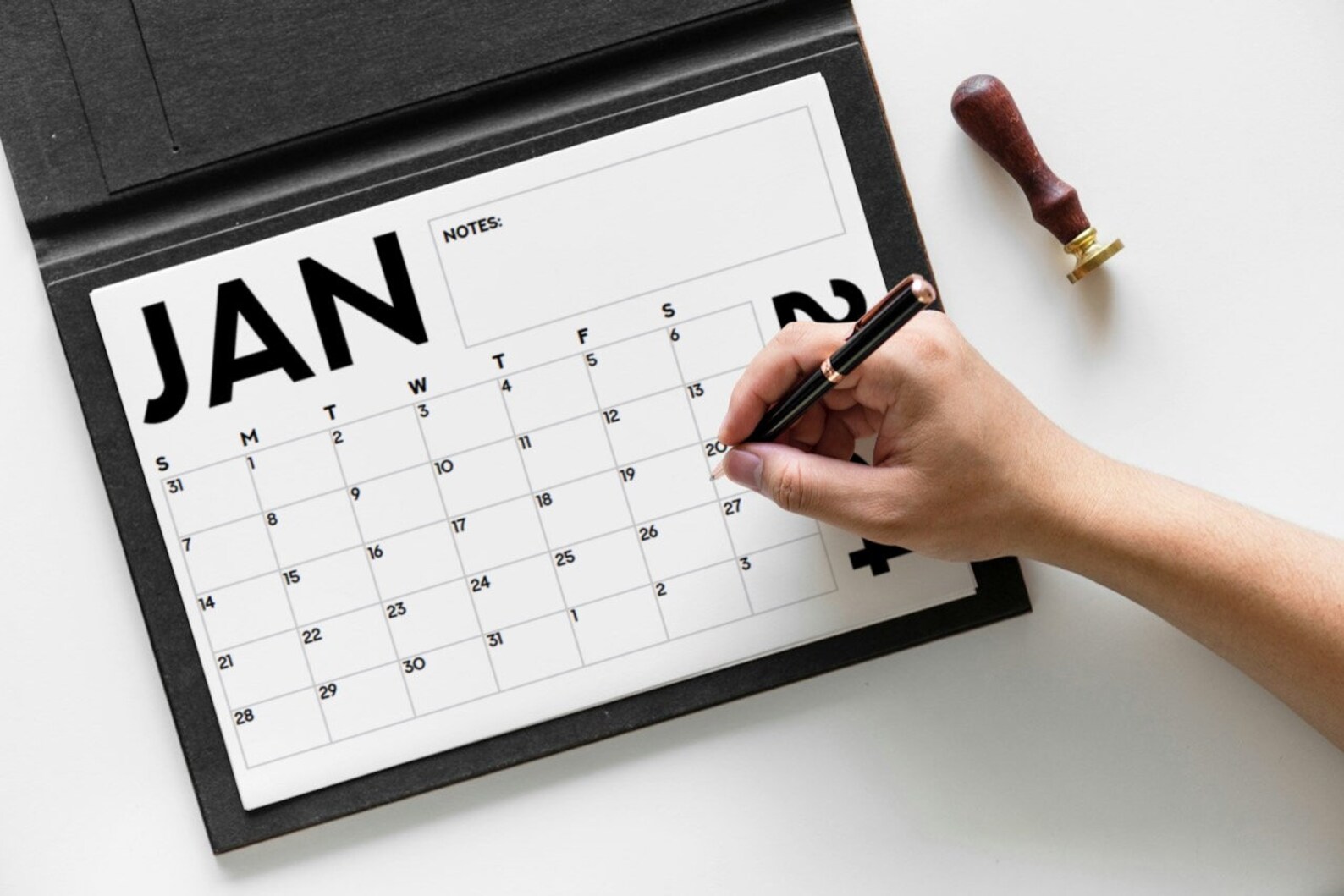 Modern Minimalistic 2024 Large Printable Calendar, Wall Calendar PDF ...