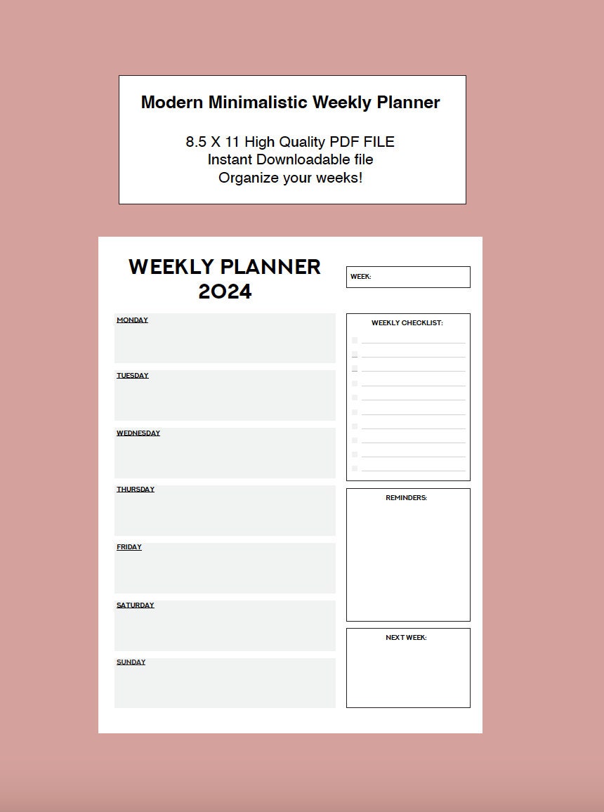 2024 Calendar Package : Large Printable Calendar / A to Do List / A ...