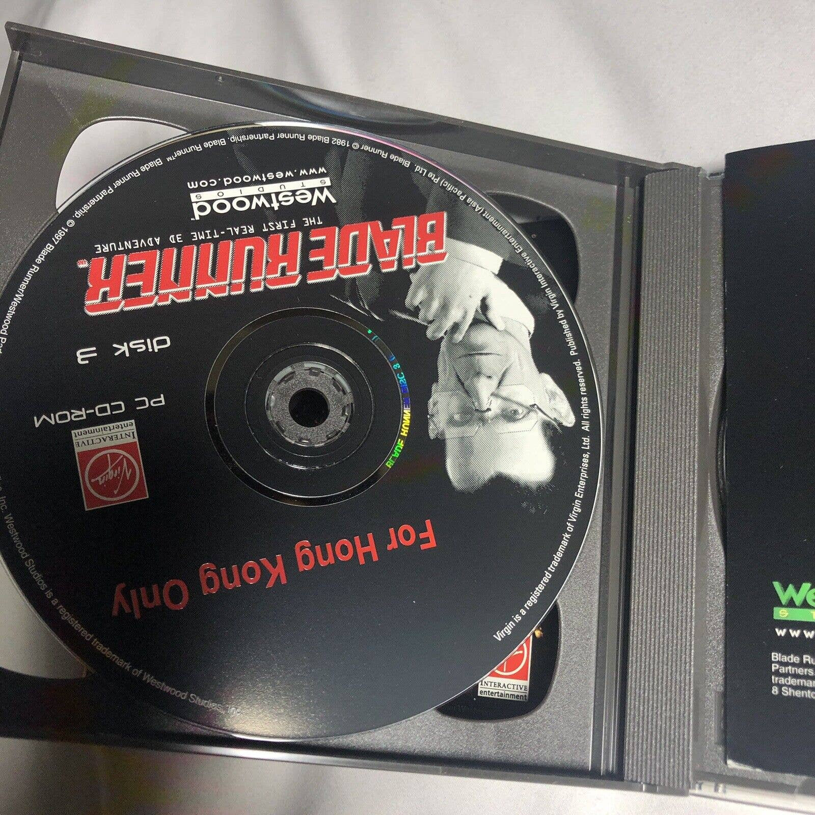 Vtg Blade Runner PC Computer Game 1997 3D Adventure Scifi Futuristic G2 ...