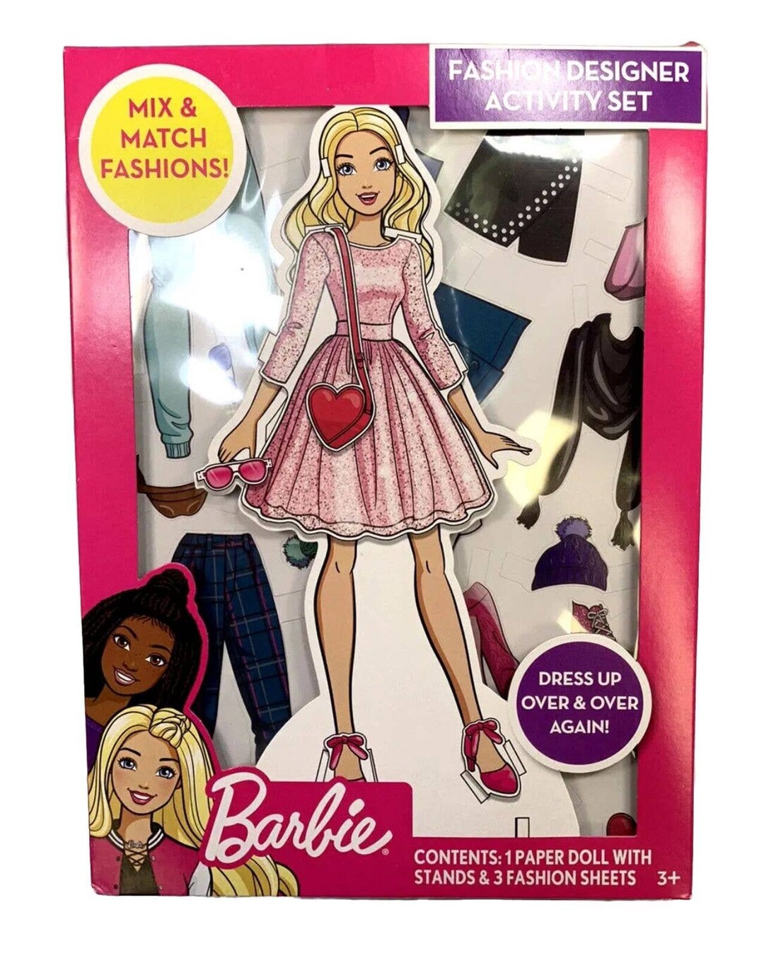 Barbie Doll Fashion Designer Paper Doll Activity Set -new - Etsy
