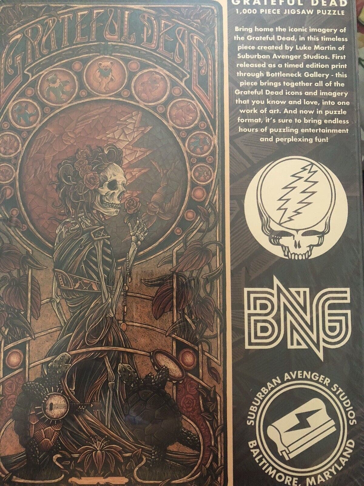 Grateful Dead 1000 PC Puzzle + Poster Luke Martin Art LIMITED Official ...