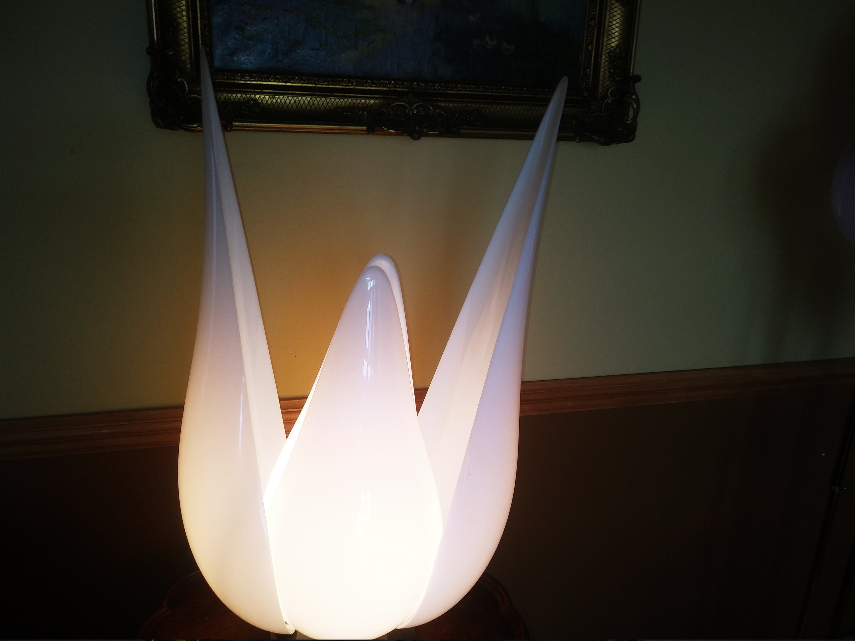 Extremely Rare Rougier Tulip Lamp /early Robert Rougier/lucite Petals ...