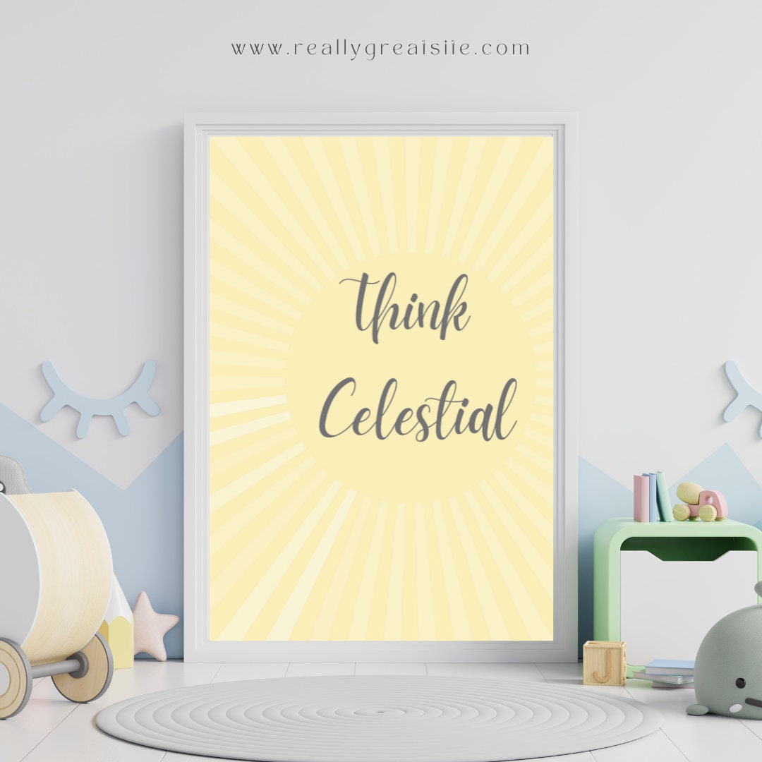 Think Celestial Digital Prints Printable Posters Instant Downloads - Etsy