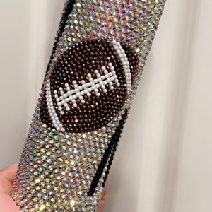 Rhinestone Tumbler Custom Made, 20 OZ Stainless Steel. Football MOM ...