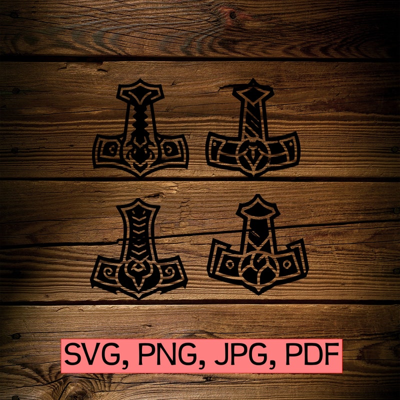 Mjolnir Svg - Etsy
