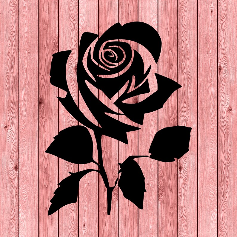Detailed and Cute Rose With Stem SVG Bundle. - Etsy