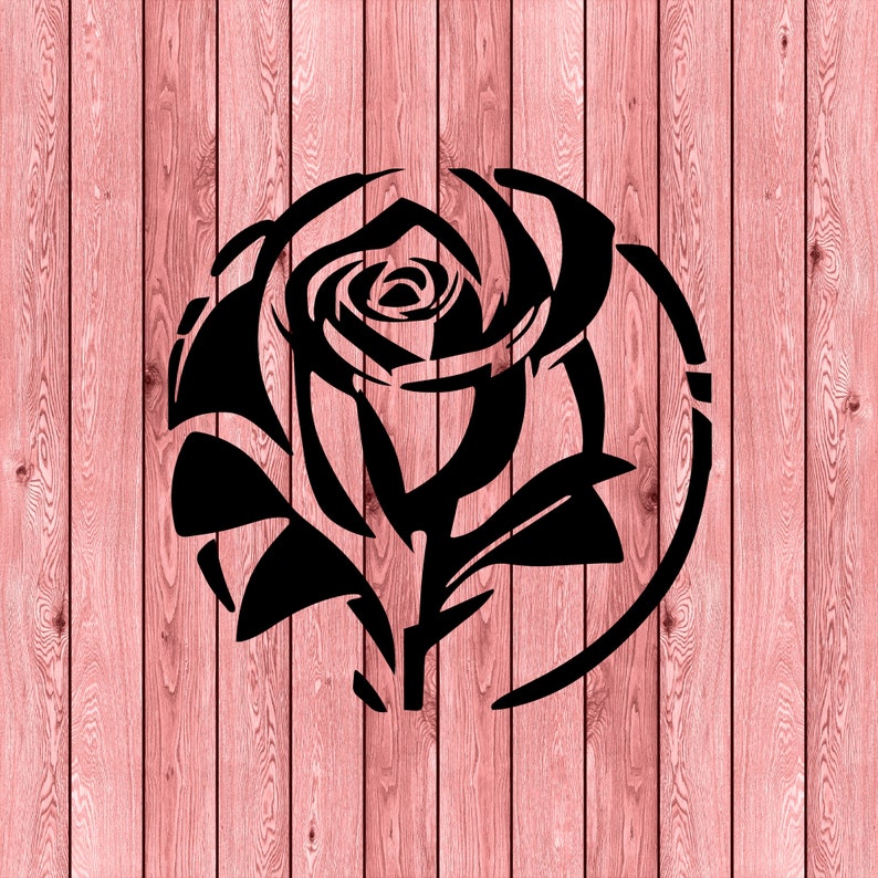 Detailed and Cute Rose With Stem SVG Bundle. - Etsy