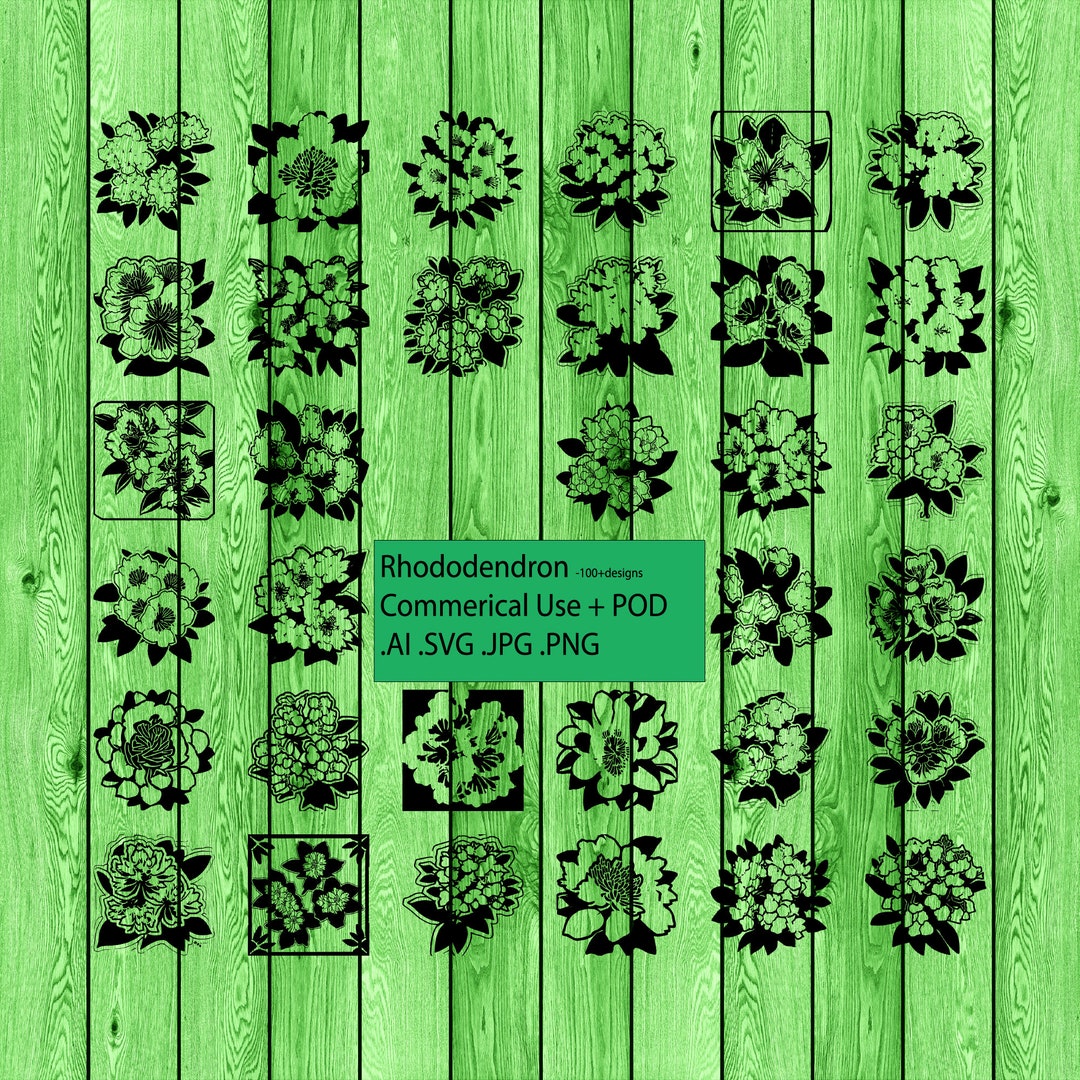 Extra Rhododendron Bloom SVG Bundle. - Etsy