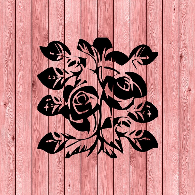 Detailed and Cute Rose With Stem SVG Bundle. - Etsy