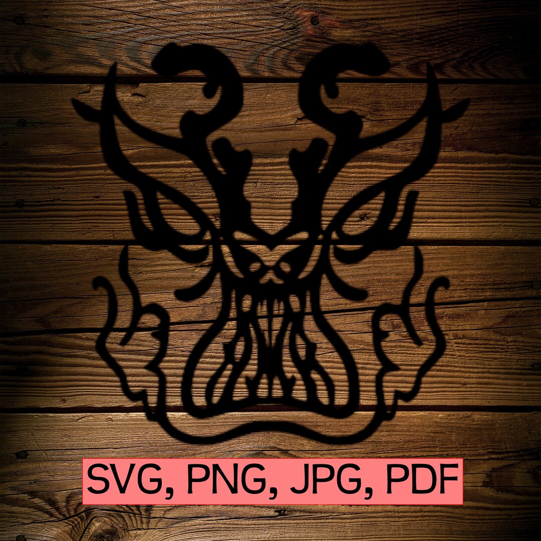 Flaming Demon Face Logo. Clip Art. Physical Small Commercial License ...