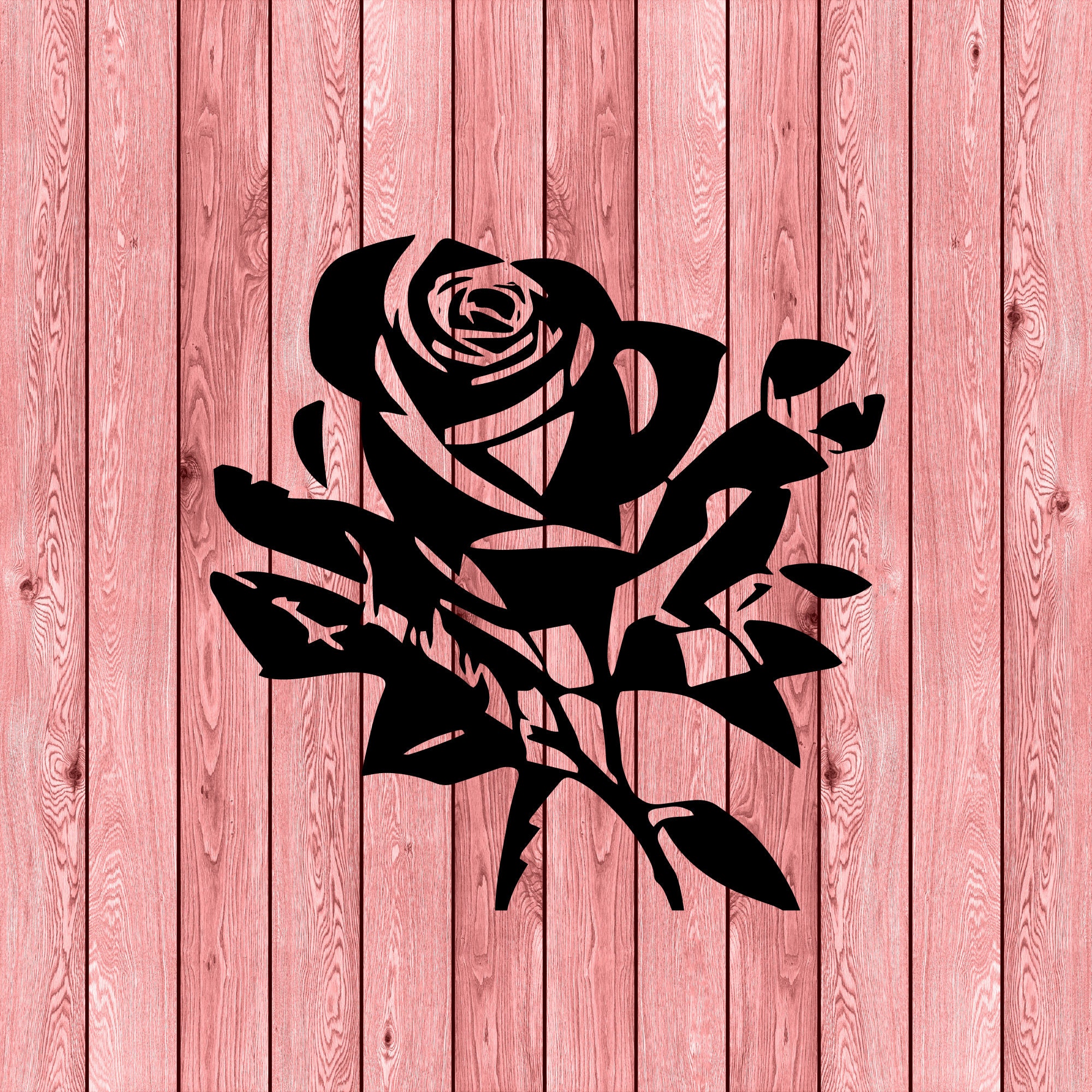 Detailed and Cute Rose With Stem SVG Bundle. - Etsy