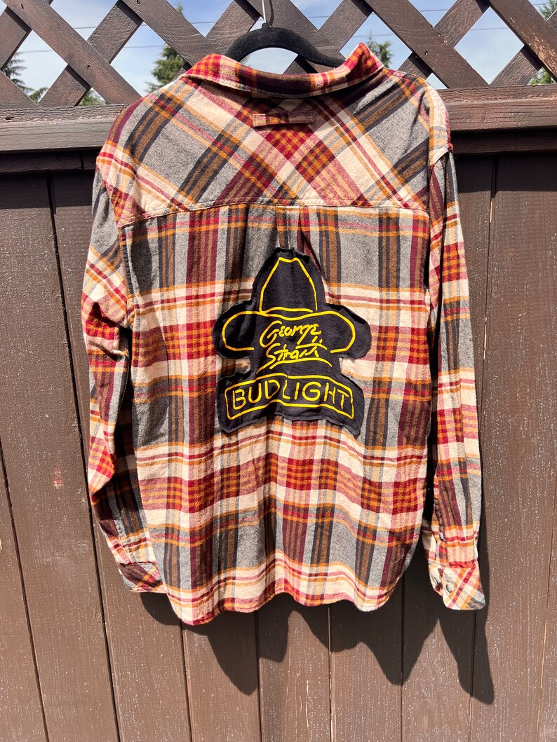 George Strait and Bud Light Upcycled Flannel - Etsy