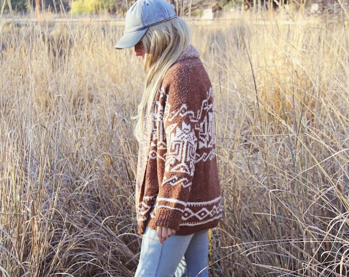 New Sun Valley Western Fall Vintage Native Inspired Cowichan Aztec ...