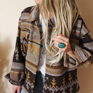 Bozeman Native Aztec Wheat Fields Boho Knit Vintage Inspired Shirt ...