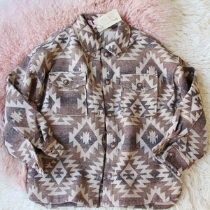 New Western Fall Aztec Native Vintage Inspired Shirt Jacket Coat ...