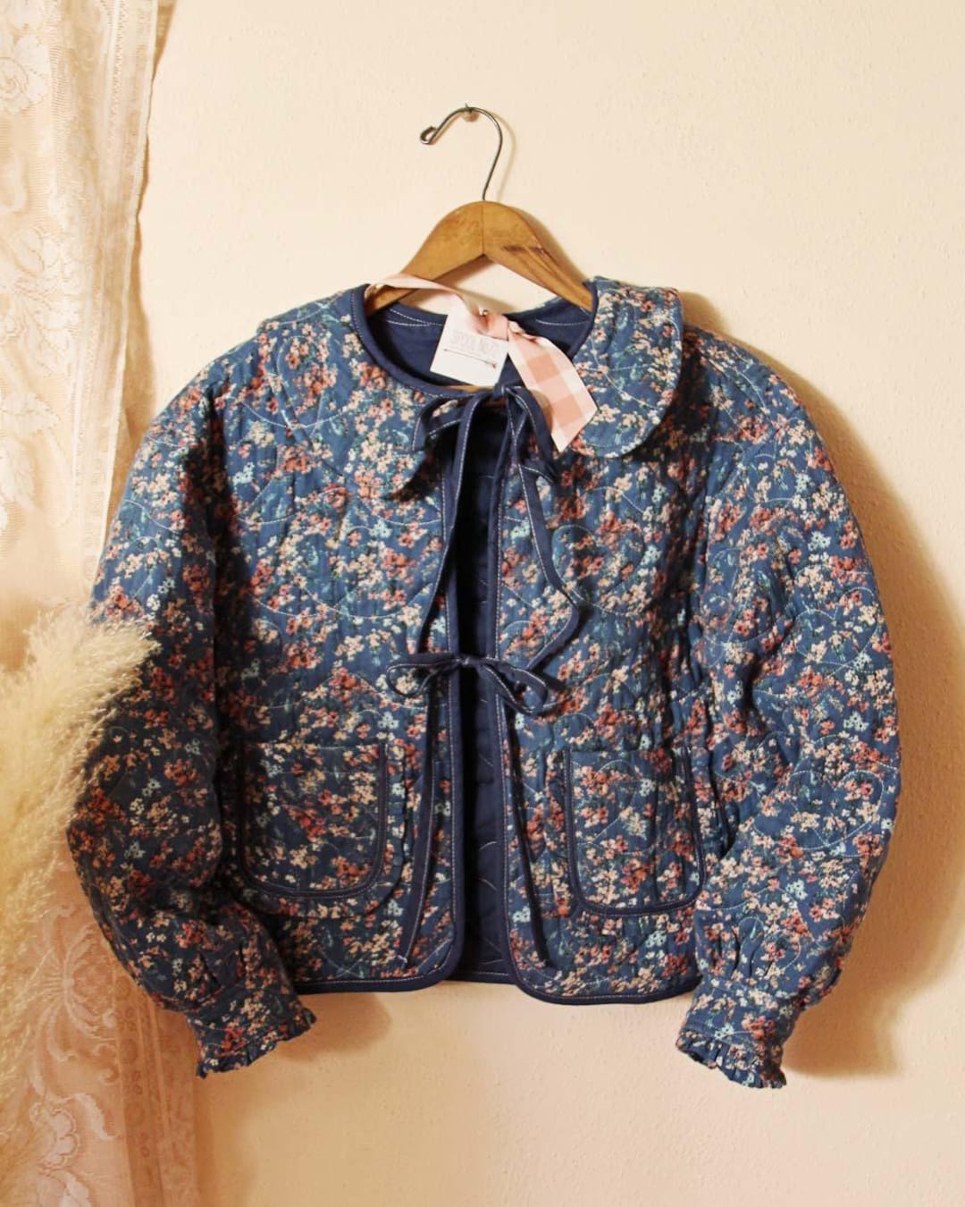 New Heart Quilted Floral Cottage Jacket ~ Women's Size Small Medium ...