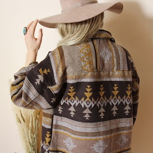 Bozeman Native Aztec Wheat Fields Boho Knit Vintage Inspired Shirt ...